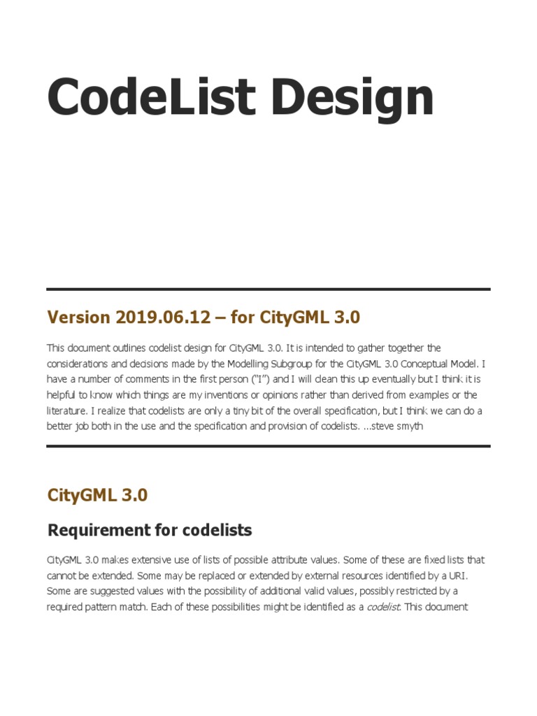 Codelist Design for CityGML 3.0 | PDF | Inheritance (Object Oriented ...
