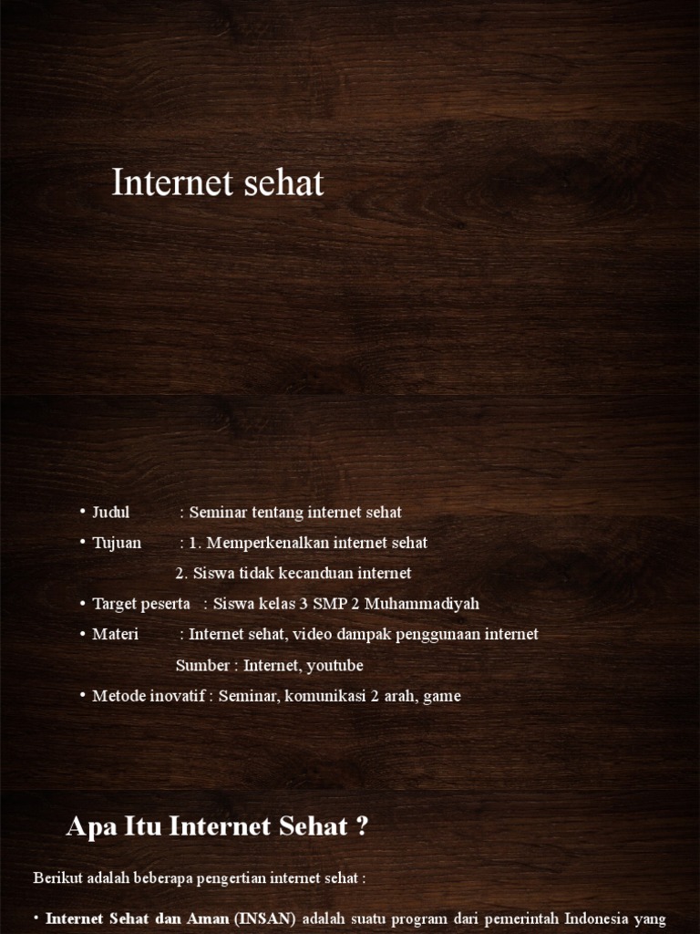 Seminar Internet Sehat untuk Siswa SMP | PDF | Pengembangan Diri | Komputer