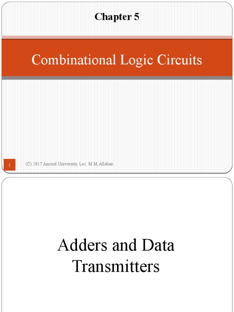Chapter 5 Combinational Circuits (Adders and Data Transmitters) | PDF | Logic Gate | Electrical ...