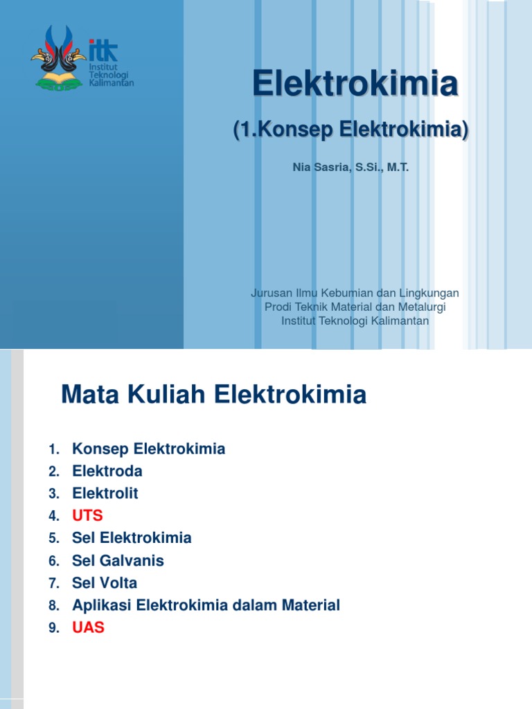 1 - Konsep Elektrokimia | PDF