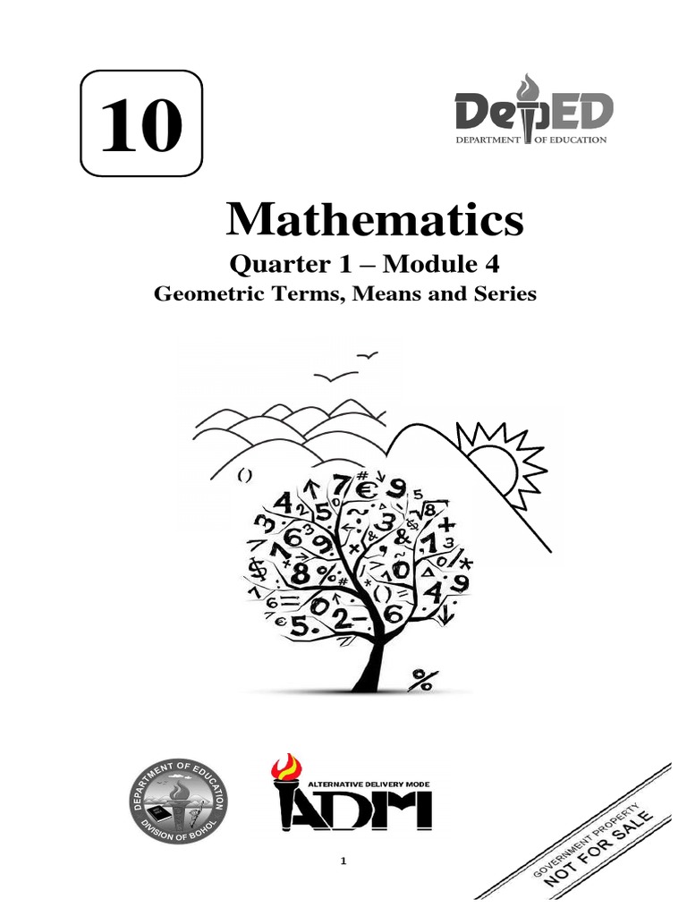 Mathematics: Quarter 1 - Module 4 | PDF | Sequence | Mathematics