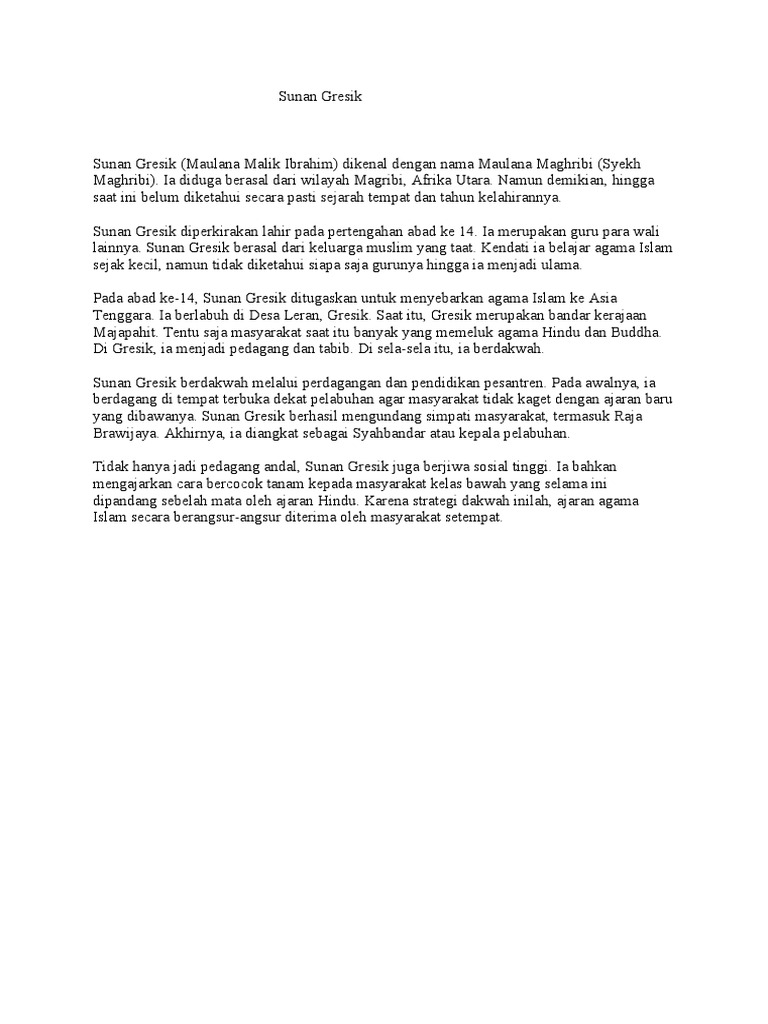 Sunan Gresik | PDF
