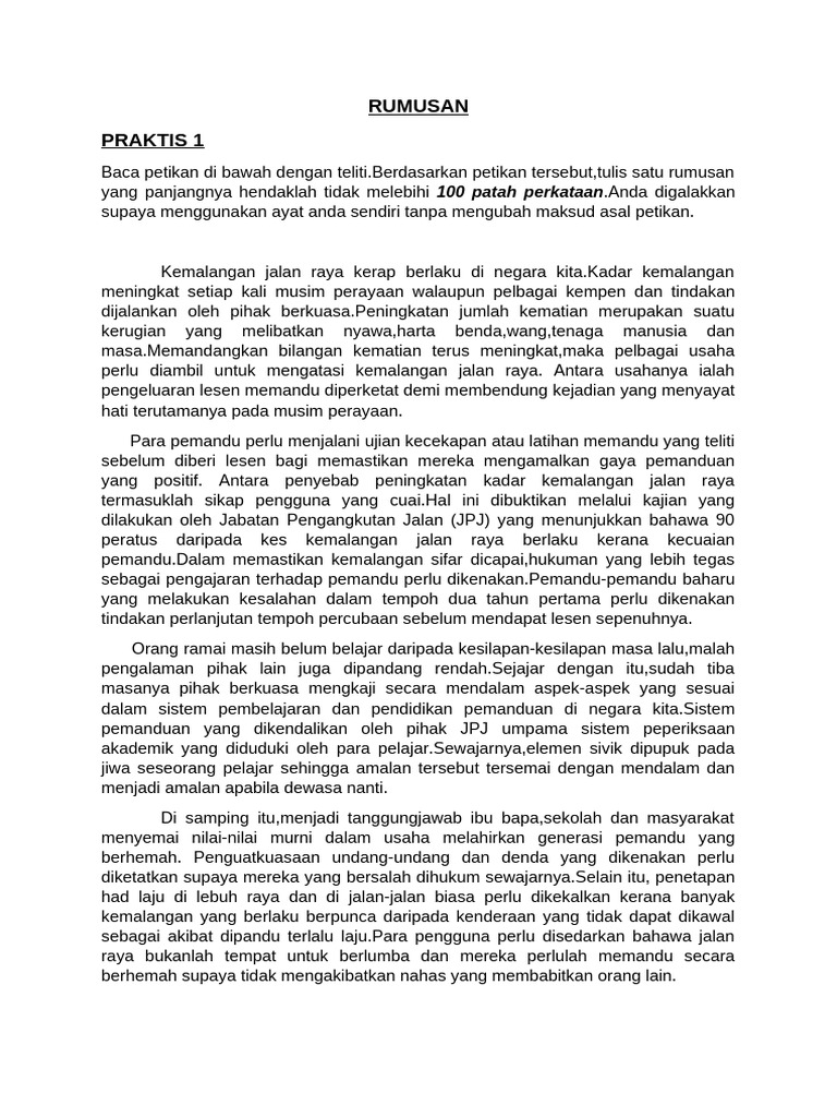 Rumusan PT3 | PDF