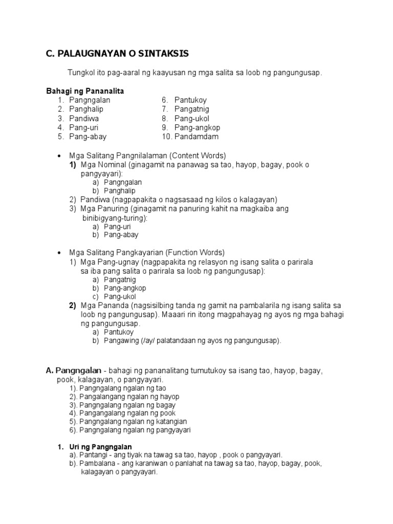 Pala Ugnayan | PDF