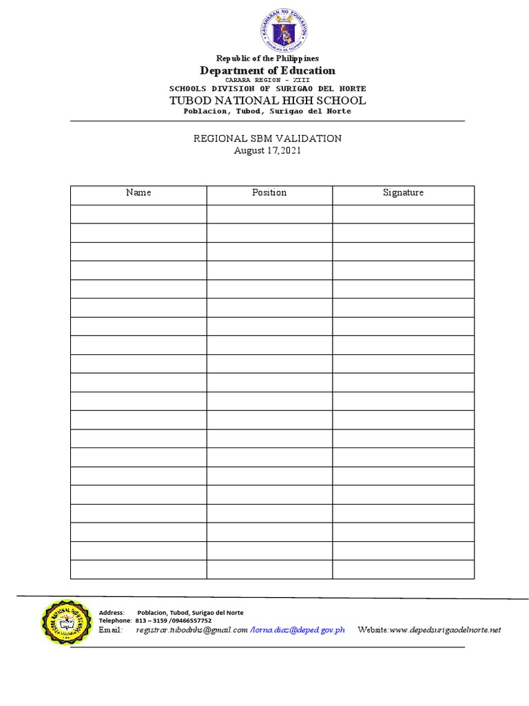 SBM Attendance | PDF