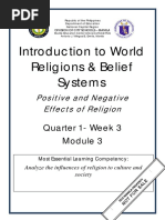 Lesson 1 Concept, Elements and Characteristics of Belief Systems ...