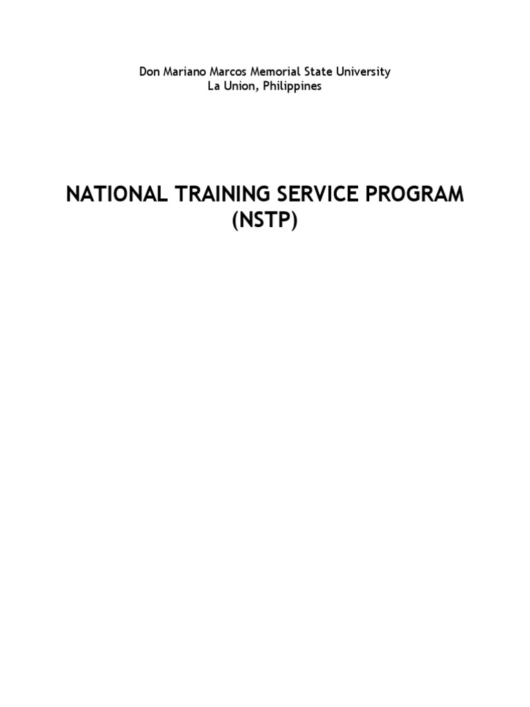 National Training Service Program (NSTP) : Don Mariano Marcos Memorial ...