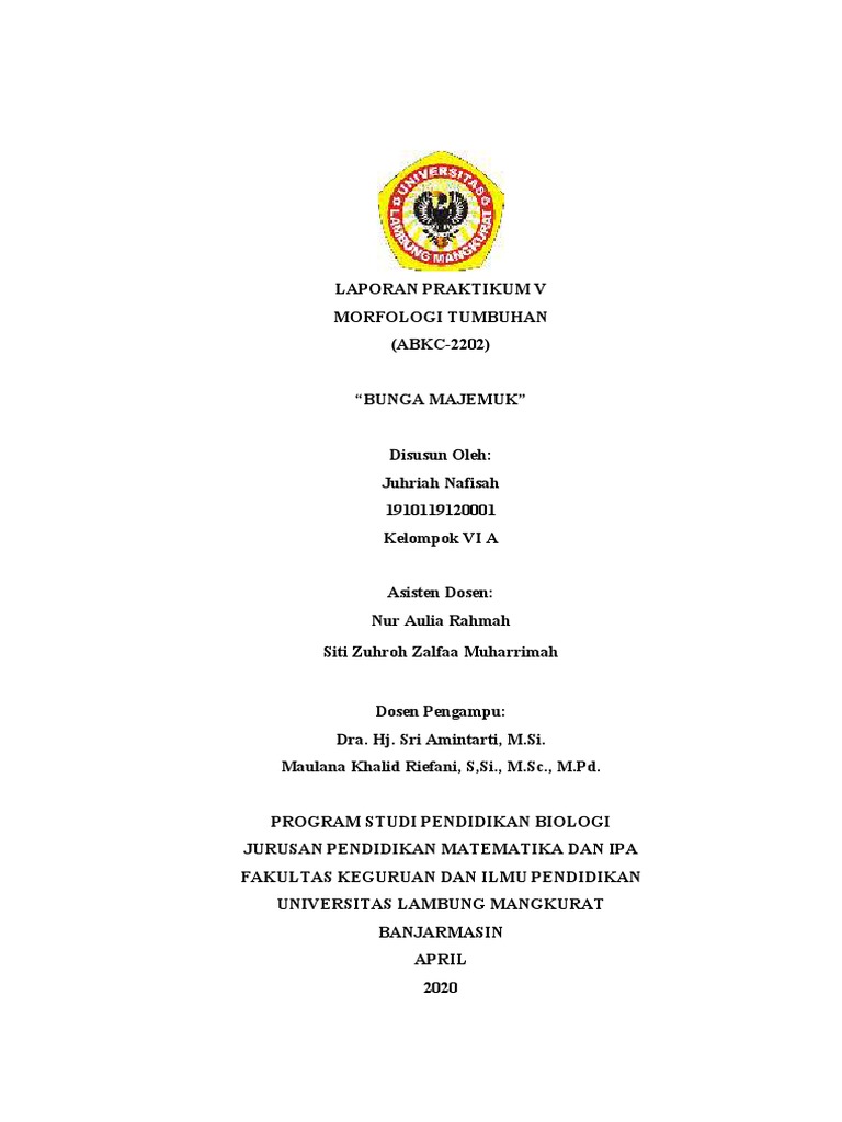 Juhriah Nafisah - 1910119120001 - Bunga Majemuk | PDF | Kajian Bahasa Asing