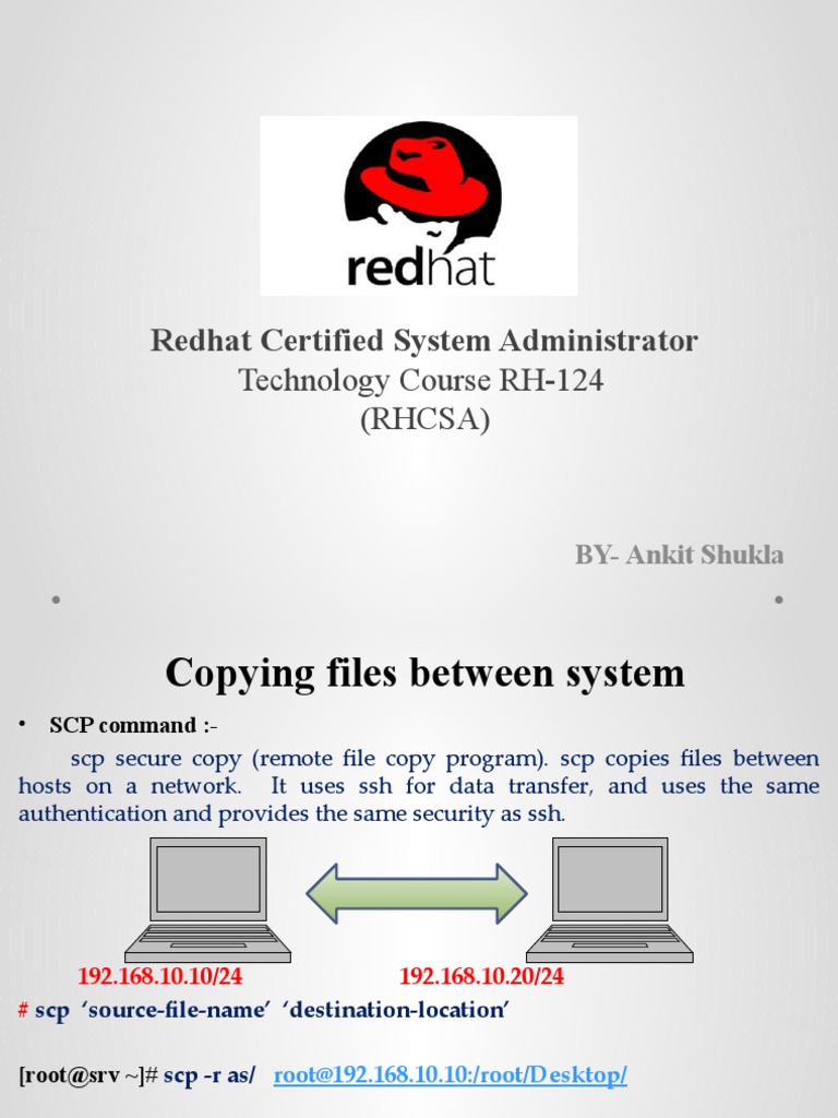 RHCSA-17 Copying Files Between System Securely | PDF