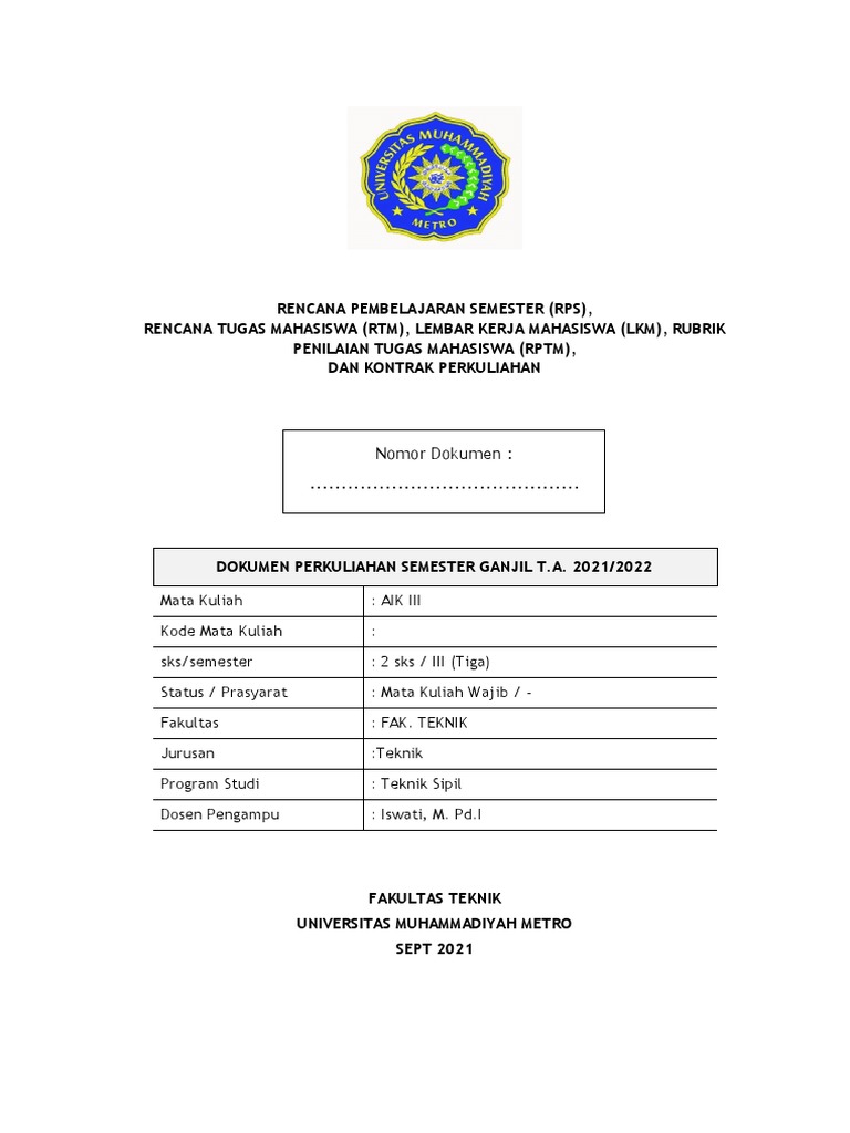 RPS Aik 3 Sipil | PDF