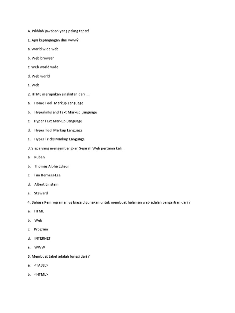 Soal Pts PWPB XI | PDF