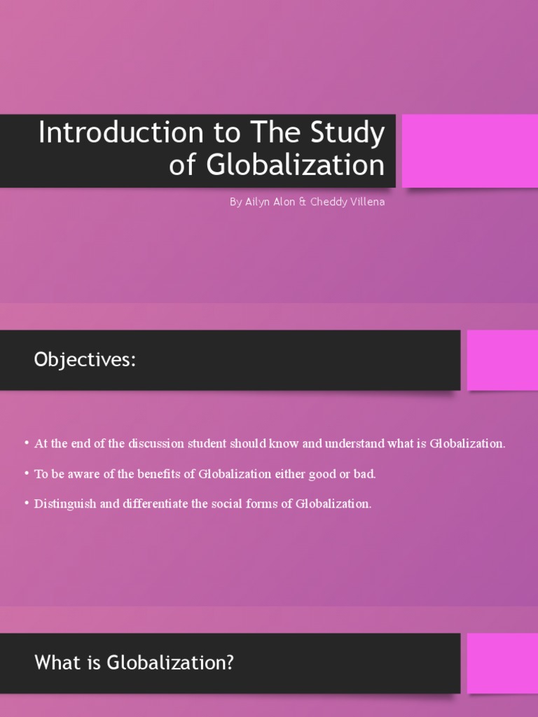 Introduction To The Study of Globalization | PDF | Globalization ...