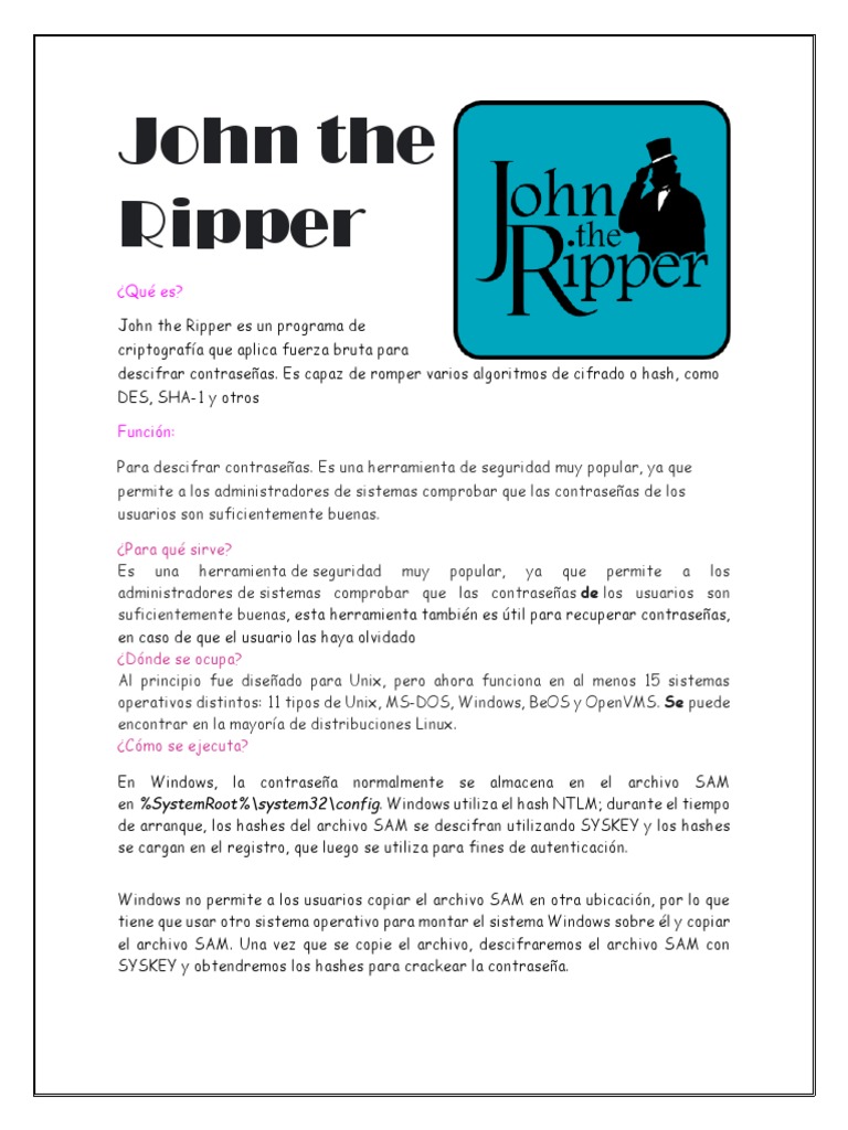 Actividad Dos Jhon The Ripper | Descargar gratis PDF | Familias de ...