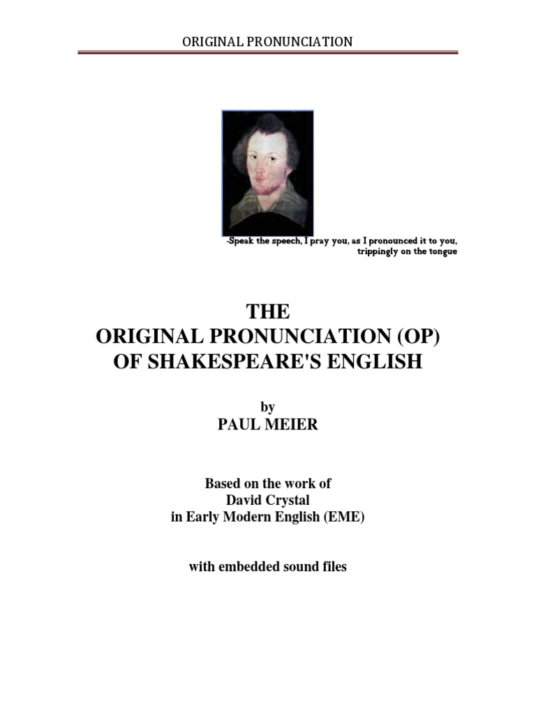 Original Pronunciation Workbook - Paul Meier | PDF | English Language ...