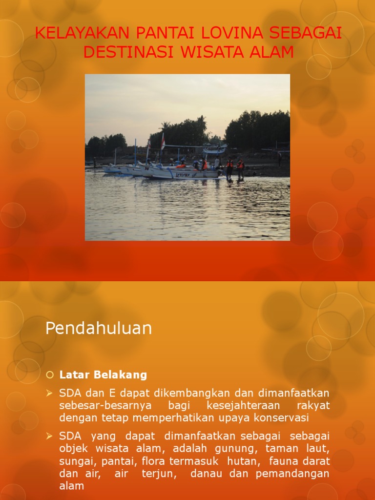 Kelayakan Wisata Pantai Lovina | PDF