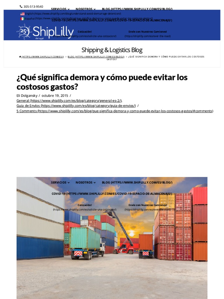 ¿Qué Significa Demora y Cómo Puede Evitar Los Costosos Gastos | PDF ...