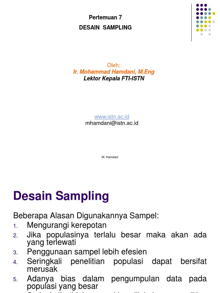 Desain Sampling | PDF