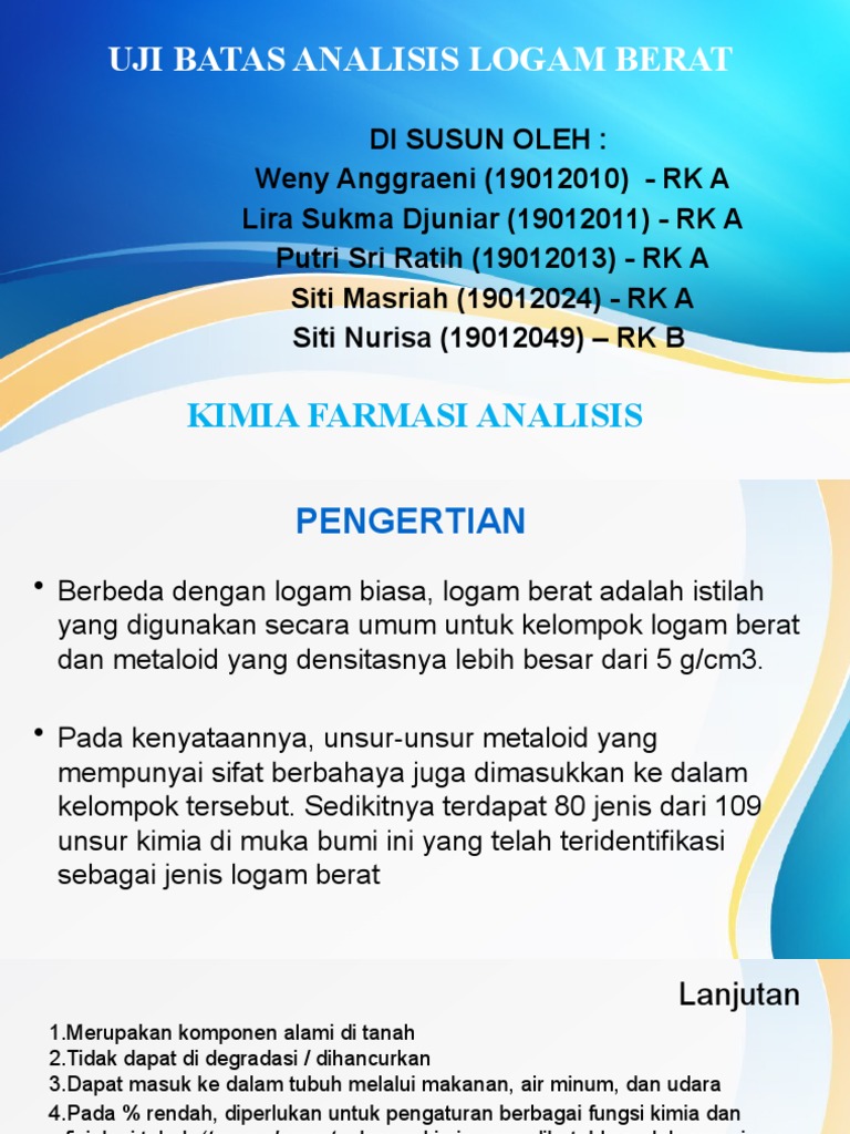 Uji Batas dan Analisis Logam Berat | PDF