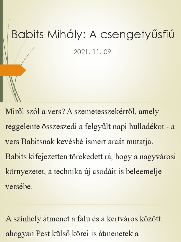 Babits Mihály - Cseng | PDF