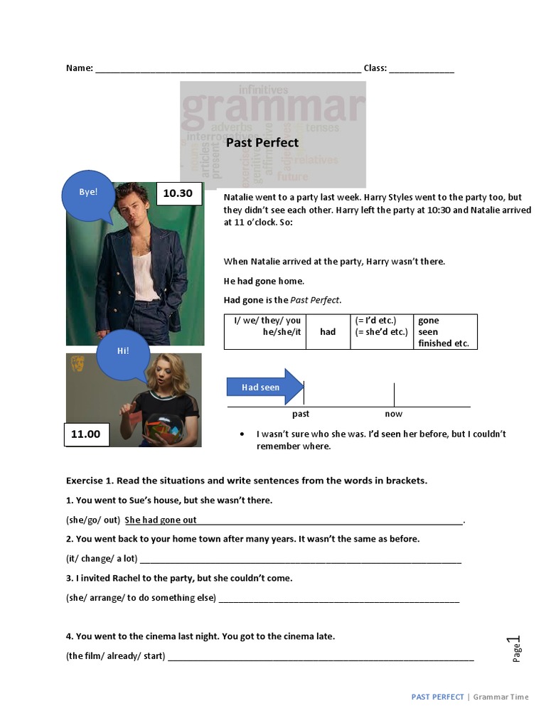 Grammar - Past Perfect | PDF