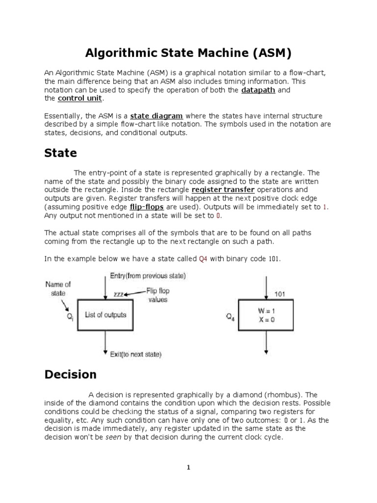 Algorithmic State Machine (ASM) : Unit | PDF | Computer Programming ...