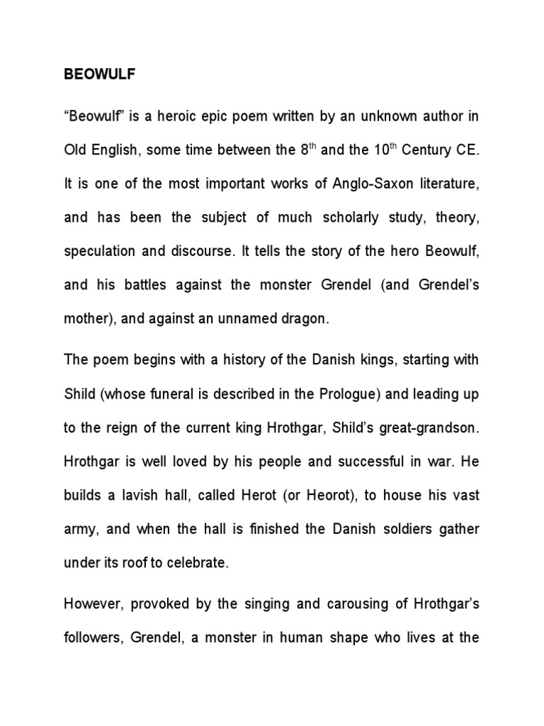 First, Second, Third Battle of Beowulf | PDF | Beowulf | Poetry