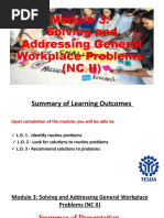 Module 3 - NC II - Solving and Addressing General Workplace Problems - ForTrainingOnly | PDF ...