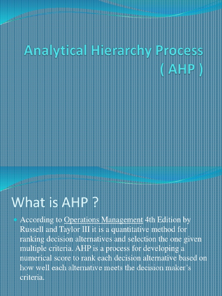 AHP Komplit | PDF | Eigenvalues And Eigenvectors | Matrix (Mathematics)