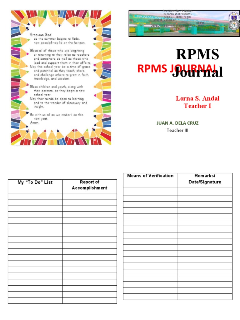 New RPMS Journal (Deped Tambayan) | PDF | Teachers | Communication
