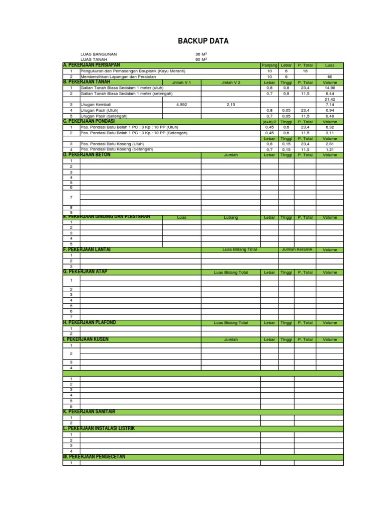 Rab Rumah Type 36 | PDF