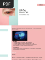 Seidel's Test | PDF | Human Eye | Medical Specialties
