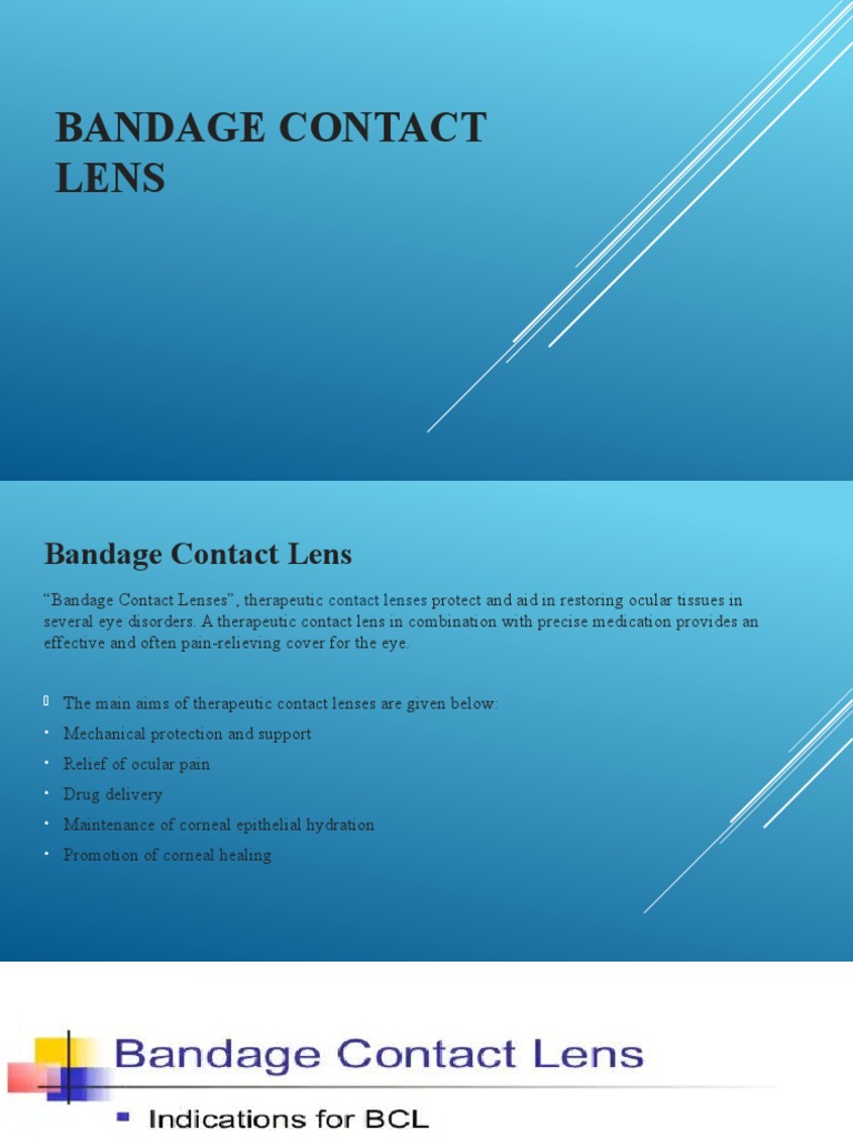 Pemasangan Bandage Contact Lens | PDF