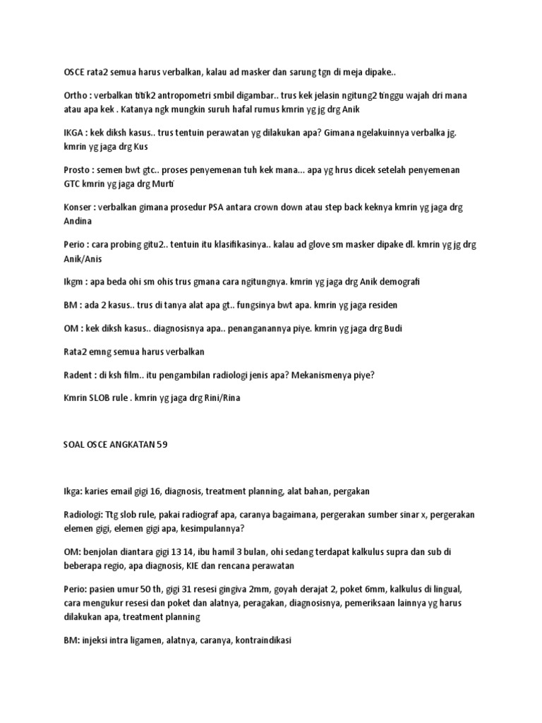 Soal OSCE | PDF