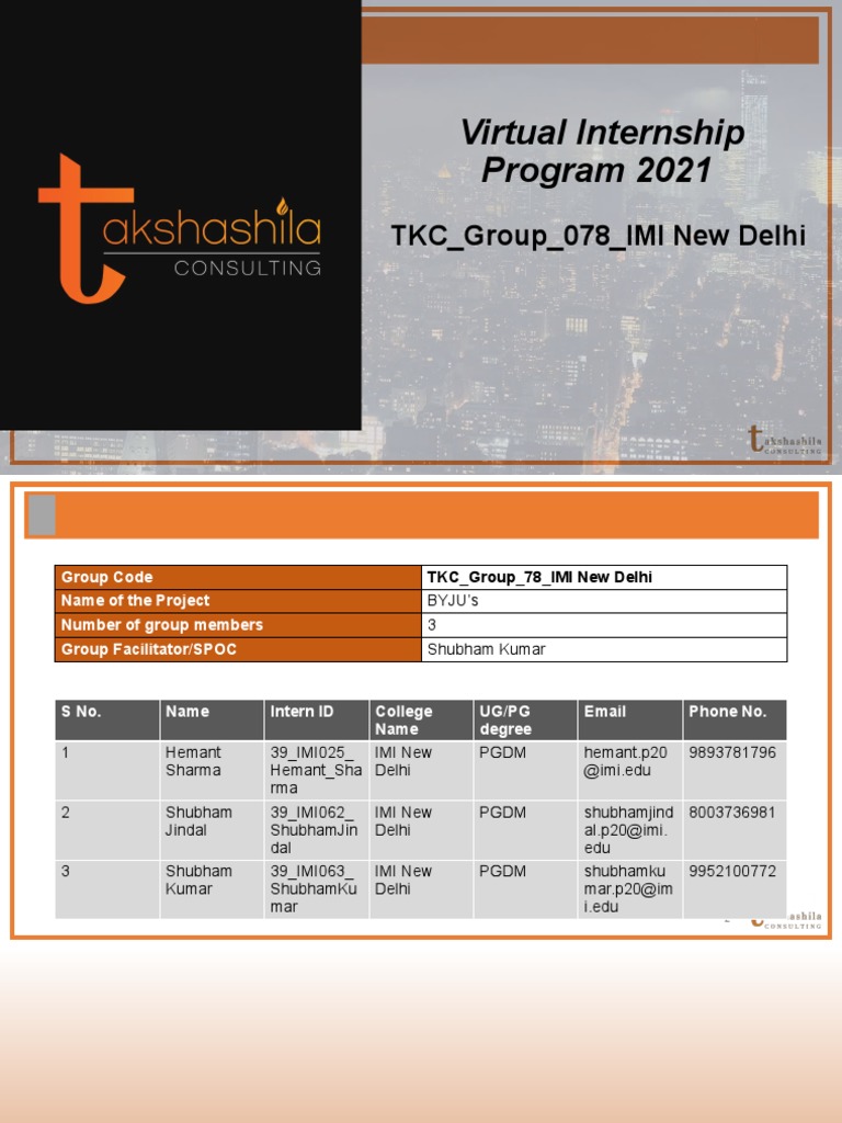 TKC Group 78 IMI New Delhi | PDF | Market Segmentation | Sales