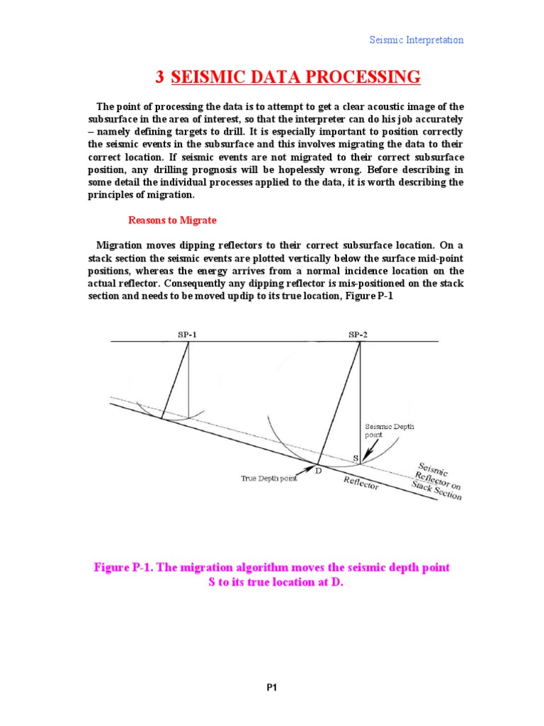 3 Seismic Data Processing: Reasons To Migrate | PDF | Reflection ...