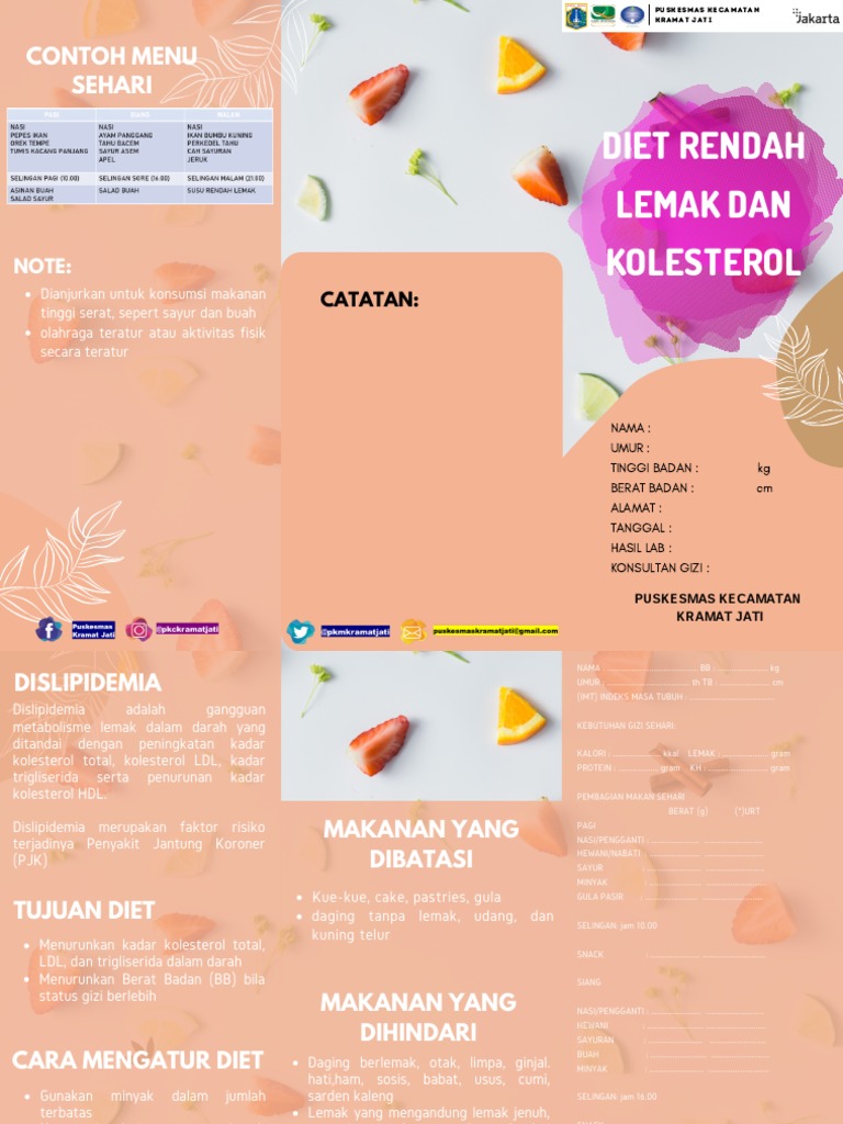 Leaflet Rendah Lemak Dan Kolesterol | PDF