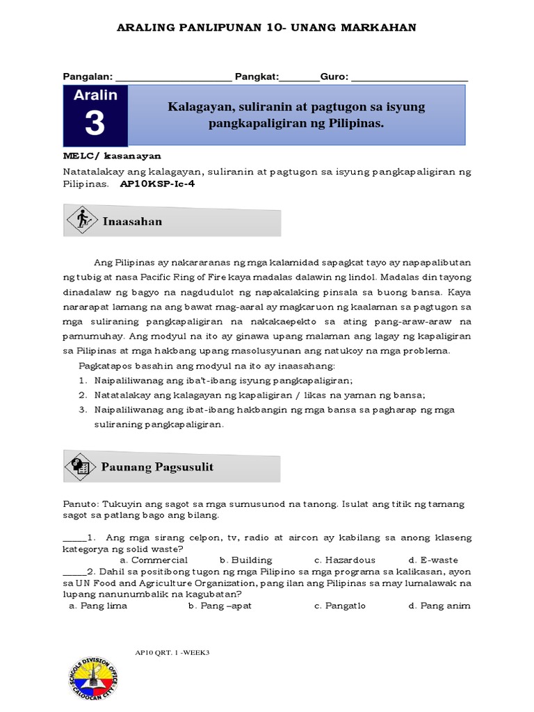 AP 10 Q1 Week 3 1 | PDF