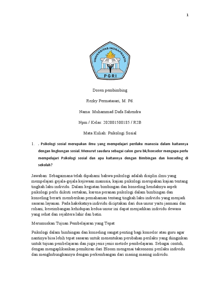 Contoh Soal Uts | PDF | Karier & Perkembangan | Pengembangan Diri