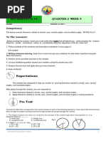 Math 10 Module - Q2, WK 5 - 6 | PDF | Area | Circle