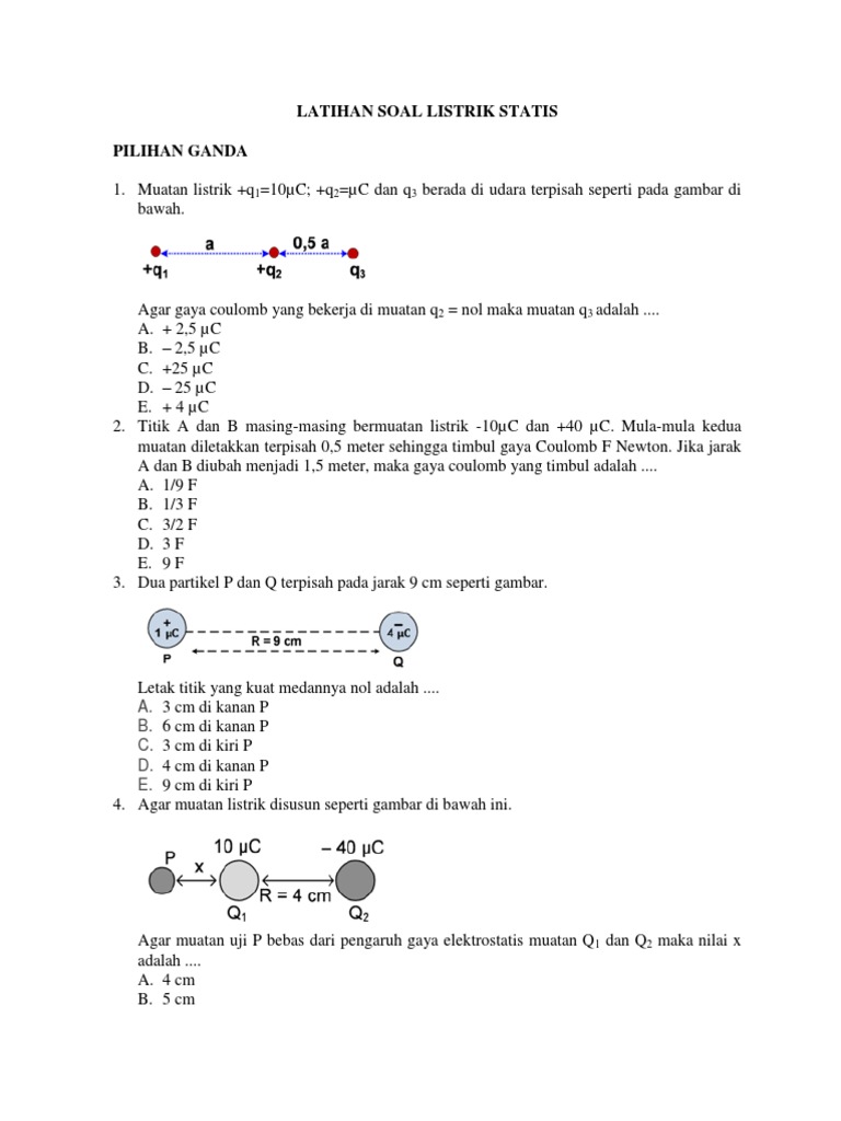 Latihan Soal KD 2 (Listrik Statis) | PDF | Teknologi & Rekayasa