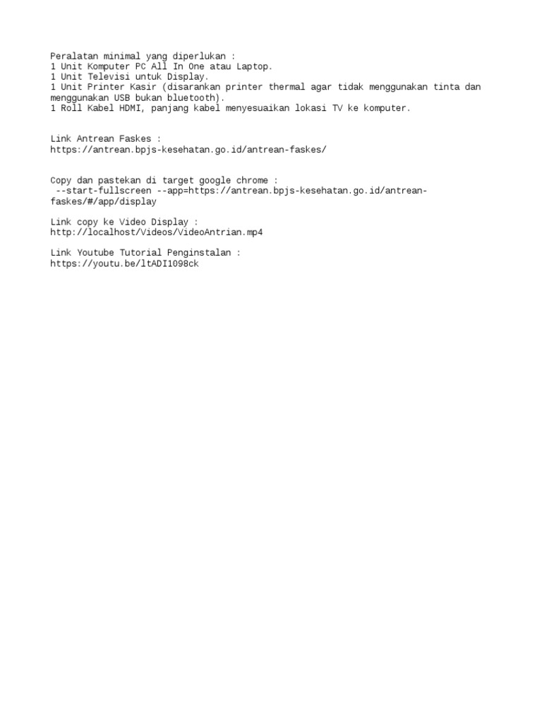 Antrean Faskes | PDF