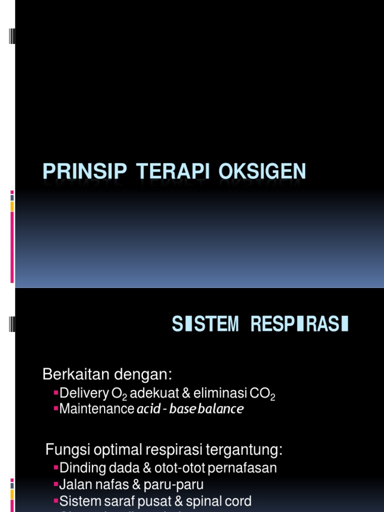 Sesi 5 Prinsip Terapi Oksigen | PDF