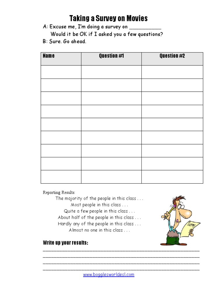 Taking A Survey On Movies | PDF
