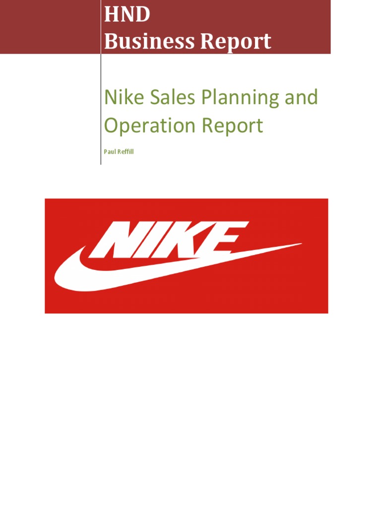 Nike Sales Planning and Operation Report | PDF | Sales | Marketing