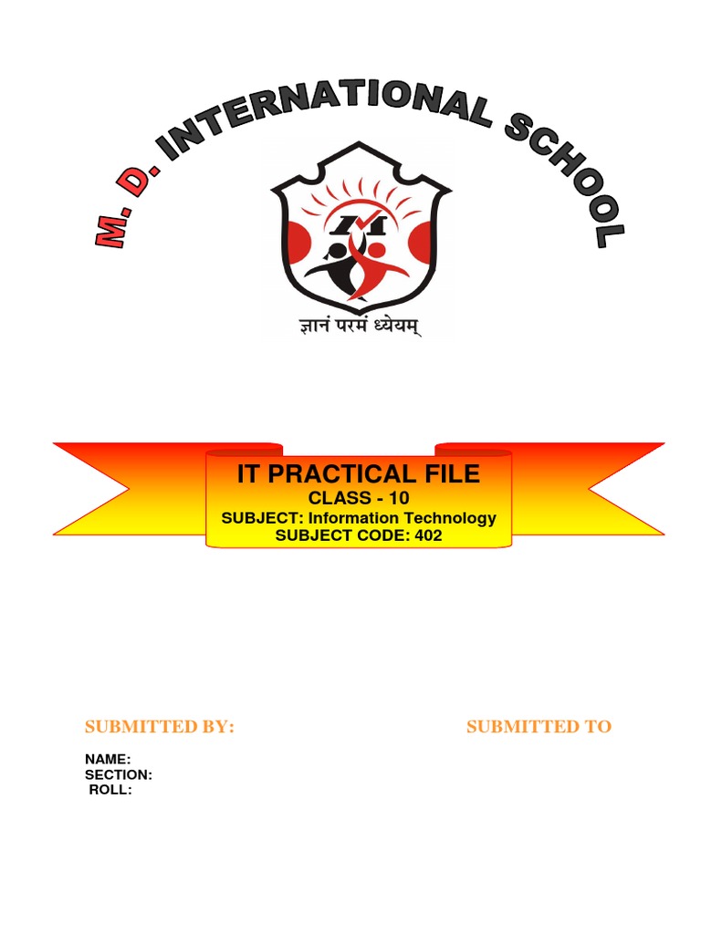 IT PracticalFile (Class X) | PDF | Hyperlink | Button (Computing)