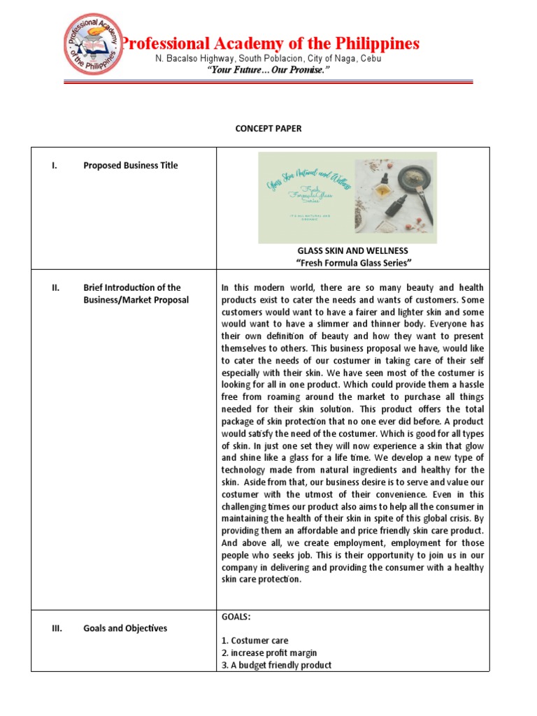 Professional Academy of The Philippines: Concept Paper | PDF ...