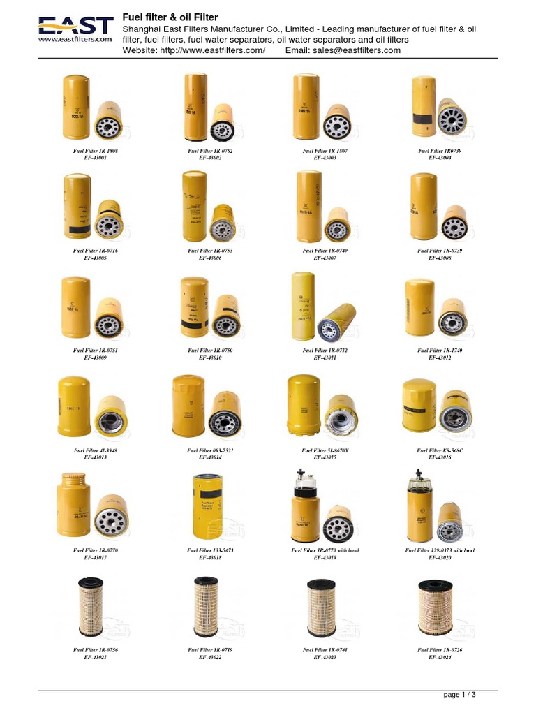 Fuel Filter Oil Filter | PDF | Materials | Fuels