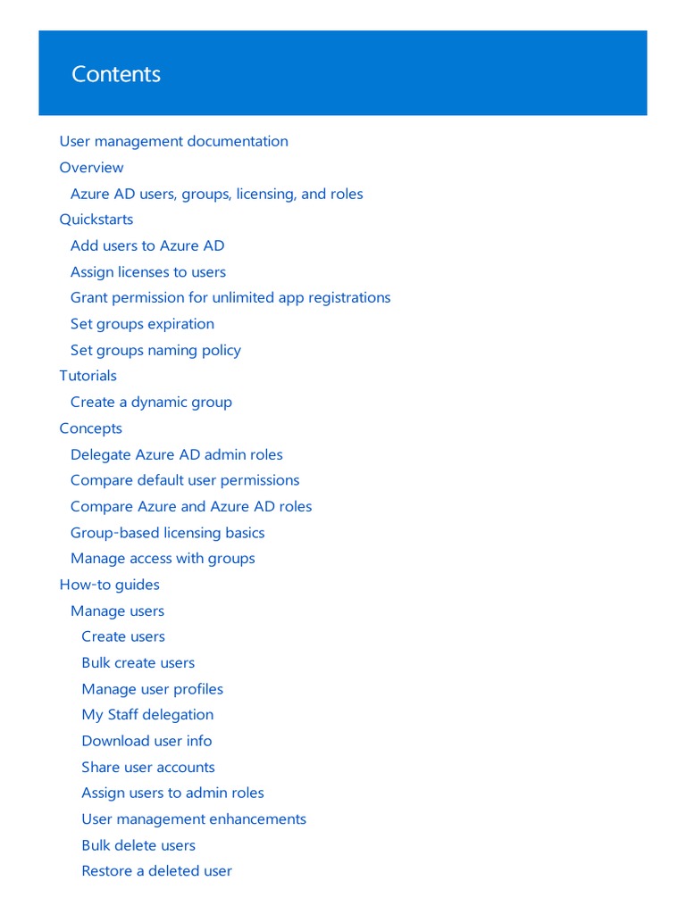 Enterprise User Management Documentation - Azure AD | PDF | Active ...