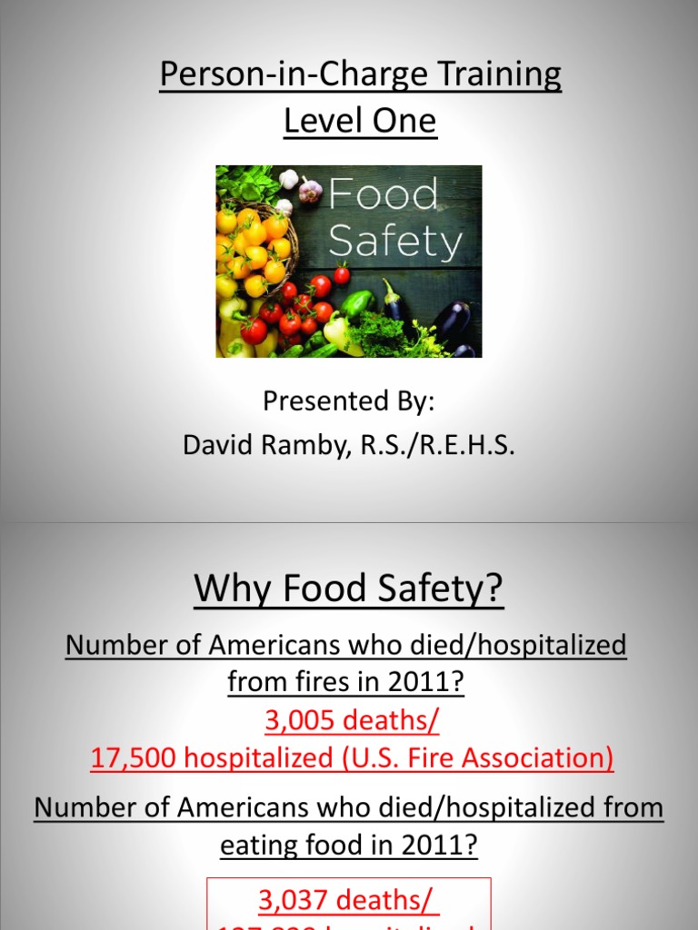 PIC Food Safety Level 1 | PDF | Foodborne Illness | Hand Washing