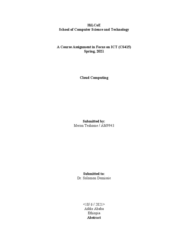 Hilcoe School of Computer Science and Technology: Meron Teshome ...